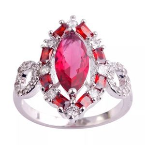 Jewelry | Gorgeous Genuine Ruby 925 Silver Ring 6 | Poshmark